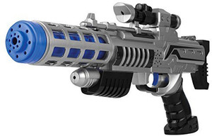 Galactic Wars Space Gun Blaster With Flashing Lights And Sounds (One ...