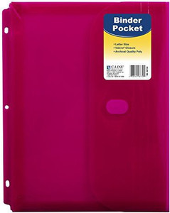 C-Line Super Heavyweight Poly Binder Pocket With Hook & Loop Closure ...