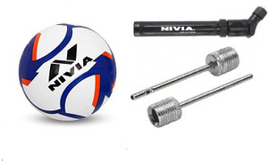 NIVIA Combo of Three- One Dominator Football ( Size: 5) +One Double ...
