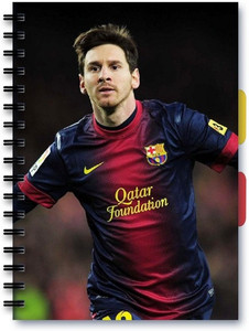 Posterskart Lionel Messi Notebook A5 Ruled A5 Notebook Ruled 200 Pages ...