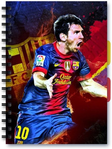 Posterskart Lionel Messi Notebook A5 Ruled A5 Notebook Ruled 200 Pages ...