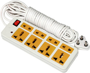 METTLE Extension Board 6 Amp 8 Plug Point with Master Switch 8 Socket ...