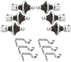 Siyara Black Rod Rail Bracket Metal Price in India - Buy Siyara Black ...