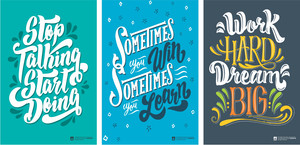 Motivational, Quotes Inspirational Combo Posters For Home And Office ...