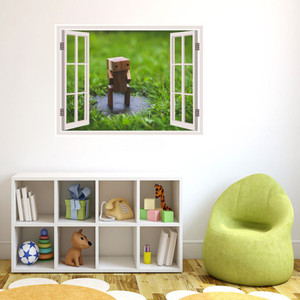 Day Decals 61 cm Kid Wood Window Illusion Sticker (Cover Area :- 36 X ...