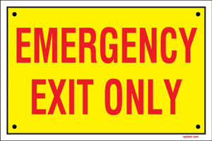 NPLABEL Emergency Exit Sticker - Label Yellow & Red Color (10 X 15 cm ...