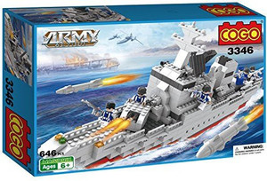 Generic COGO Army 3346 The Aircraft Carrier Educational Toys Blocks 646 ...