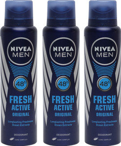Nivea Men Fresh Active Original Deodorant Spray - For Men - Price in ...