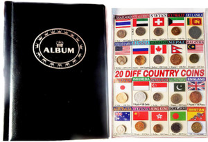 Kids Hobby Coin Album with 20 different World Countries olc Coins ...