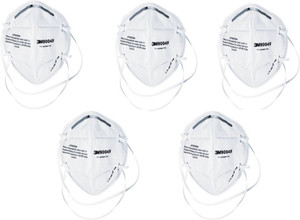 3M Pack Of 5 9004IN Anti pollution White Price in India - Buy 3M Pack ...
