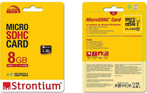 Strontium MicroSD Card 8 GB Class 10_SR8GTFC10R 8 GB MicroSD Card Class ...