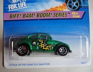 HOT WHEELS HOT WHEELS BIFF BAM BOOM SERIES 4 OF 4 CARS GREEN VW BUG 7 ...