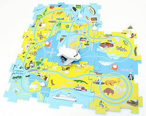 Generic Perfect Life Idea Airplane Vehicle Puzzle Track Play Set ...