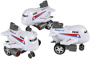 Generic Rev Up And Go Friction 4" White Airplane Jumbo Jet Toy Vehicle ...