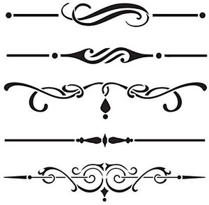 Studio R Underline Accents - Art Stencil - 9" x 9" - STCL1120_2 ...