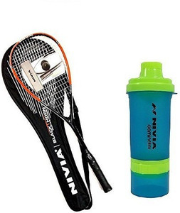 NIVIA Combo Of Three One 'Black Thorn' Squash Racquet, One 'DOMINATOR ...