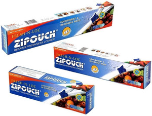 Zipouch Fresh n loc (Small +medium+large) pack of 10*3=30 pouches ...