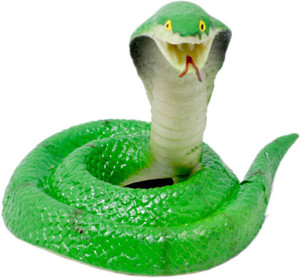 Tootpado Realistic Rubber Snake Toy Round Cobra - Green (2FNS89 ...