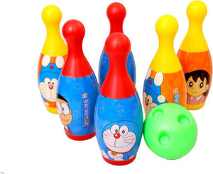 IndusBay Bowling Play Set for kids - Doraemon Theme Bowling Kit with 6 ...