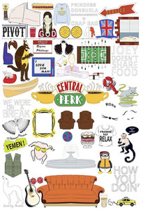 FRIENDS INFOGRAPHIC Fine Art Print - TV Series posters in India - Buy ...