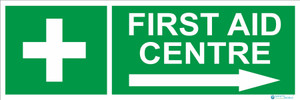 Safety World First Aid Sign-About First Aid Center-Right Side Direction ...