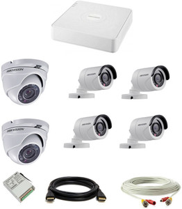 HIKVISION 2mp set of 2+4 Dome and Bullet CCTV camera with 8 Ch 5in1 ...
