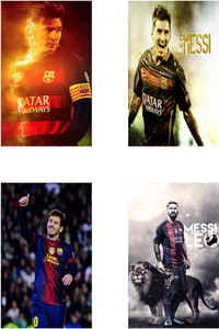 Leo Messi Poster Set of Four Posters | Leo Messi poster for room | Leo ...