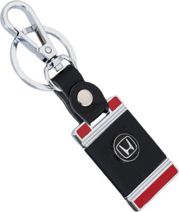 SHUBHEKSHA Premium Honda Car Logo with Locking Leather Keyring Key ...