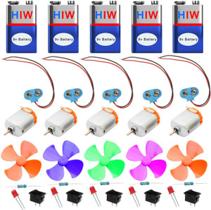Kit4Curious 9v battery connector DC Motor Fan LED Switch resistance ...
