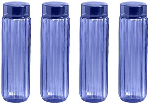 Steelo Seesa Plastic Water Bottle, 1 Litre, Set of 4, Blue 1000 ml ...