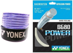 YONEX Combo of two - One 'BG 80 Power' Badminton String Guage and one ...