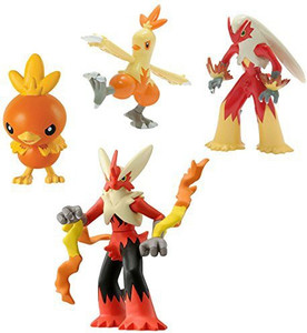 POKEMON Pokemon Xy Torchic, Combusken, Blaziken & Mega Blaziken Mini ...