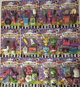 CrazErasers Set of 48 Collectible Puzzle Erasers - Series 2 Complete ...