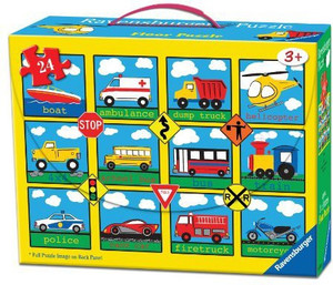 RAVENSBURGER Vehicles Puzzle in a Suitcase Box, 24-Piece - Vehicles ...