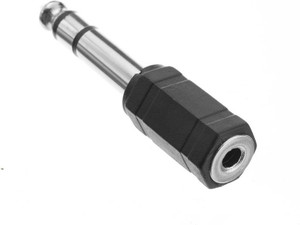 Prodx 6.3 mm Stereo Male Pin to 3.5 mm Audio Female pack of-2pes ...