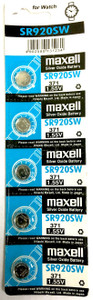 Maxell SR920SW, 371 , 1.55V Alkaline Button Cell - 5 pieces for Watch ...