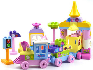IndusBay Peppa's Family Vacation Train Train Journey Building Blocks ...