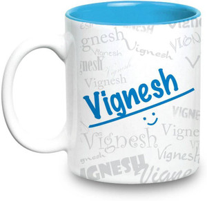 My Gifts Zone Vignesh Name Gift Ceramic Inside Blue Gifts For Birthday ...