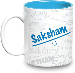 LOF Saksham Name Gift Ceramic Inside Blue Gifts For Birthday Ceramic ...