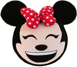 DISNEY Laughing Minnie Emoji Face Plush - 35 cm - Laughing Minnie Emoji ...
