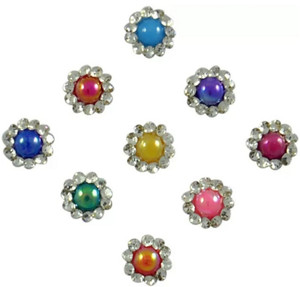 BEAUTY GOLD crystal stone designer small bindi for beautiful lady ...