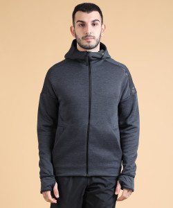 ADIDAS Full Sleeve Solid Men Hooded Jacket - Buy ADIDAS Full Sleeve ...