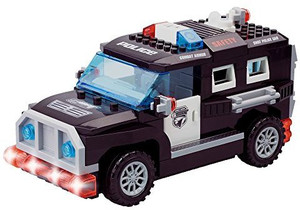 Genrc Dillitop Building Blocks Toy Police Car with Loud Siren and ...