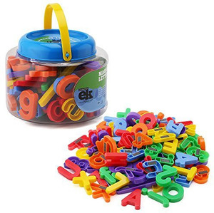 Genrc ABC Magnets - 109 Magnetic Alphabet Letters & Numbers With Take ...