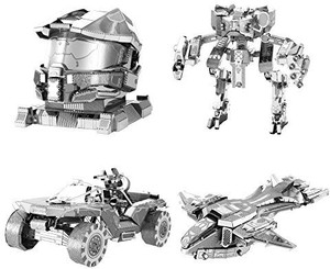 Genrc Metal Earth 3D Model Kits - HALO Set of 4 - UNSC Mantis, Pelican ...