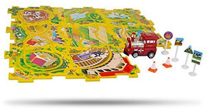 Genrc Perfect Life Idea Black Train Vehicle Puzzle Track Play Set ...