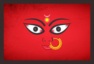 Mad Masters Maa Durga wall paintings with frame Digital Reprint 12 inch ...