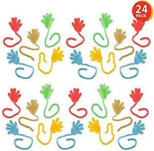 ArtCreativity Sticky Glitter Hands (Pack of 24) | Stretchy Wacky ...