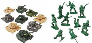 Kid Fun Pull Back Tanks & Army Figures Toy Party Favor Supplies Set 12 ...