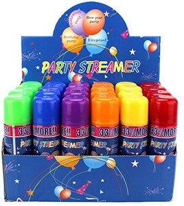 Velocity Toys 24 Pack of Party Streamer Spray String in a Can Children ...